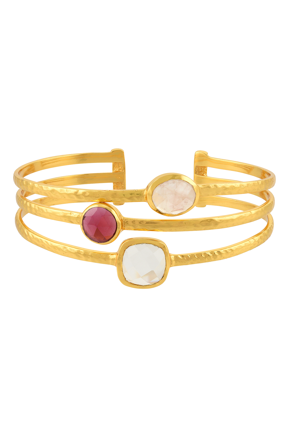 Gold Plated Triple Band Cuff