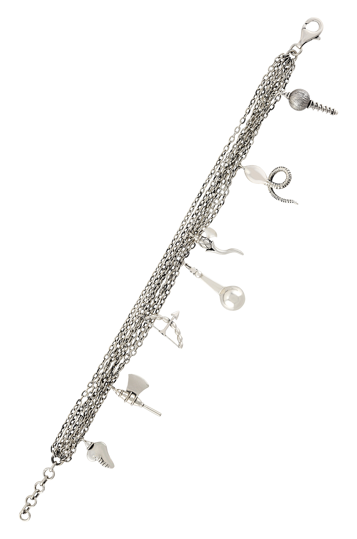 Silver Enigma Charm Bracelet